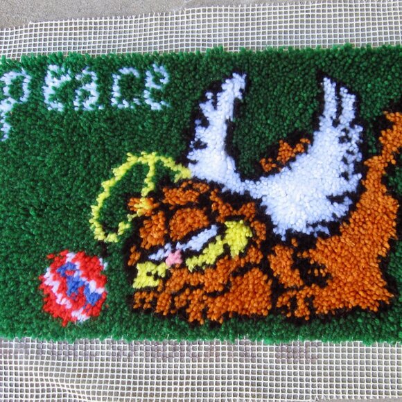 Hand Crafted | Wall Decor | Vintage Garfield Cat Christmas Angel ...